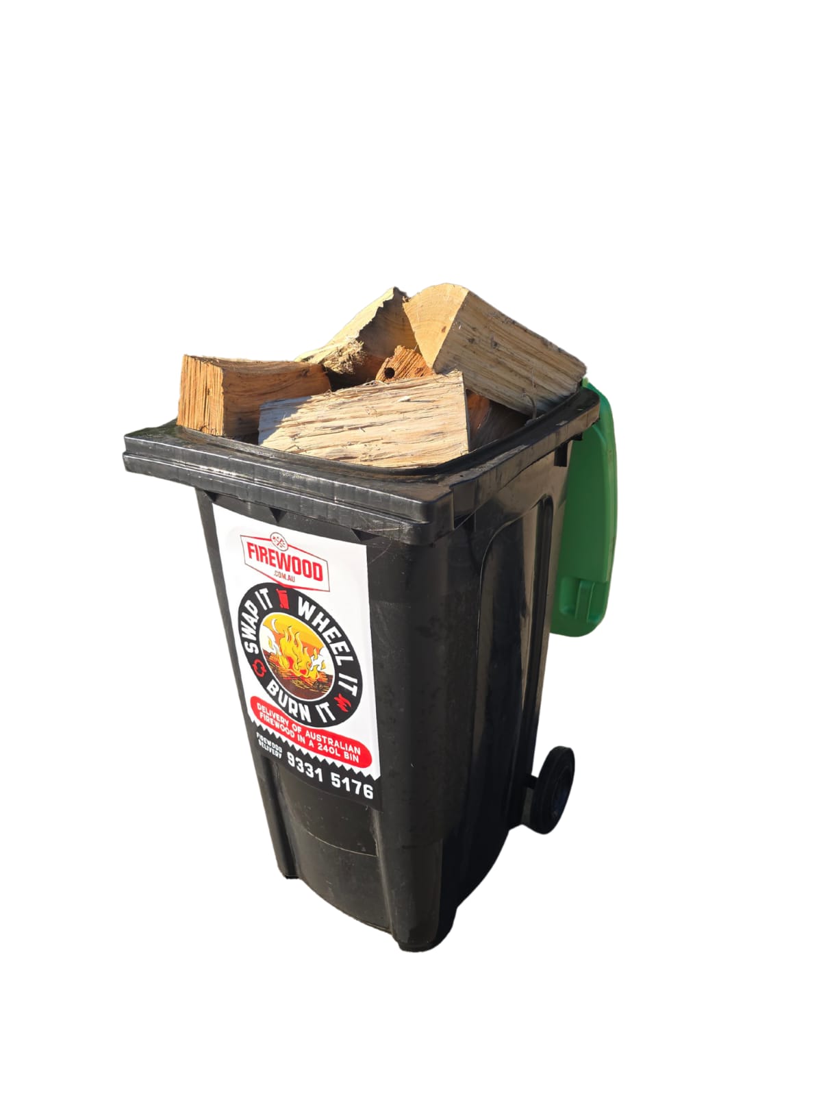 Double Split Hardwood | Wheelie Bin Delivery | Firewood.com.au